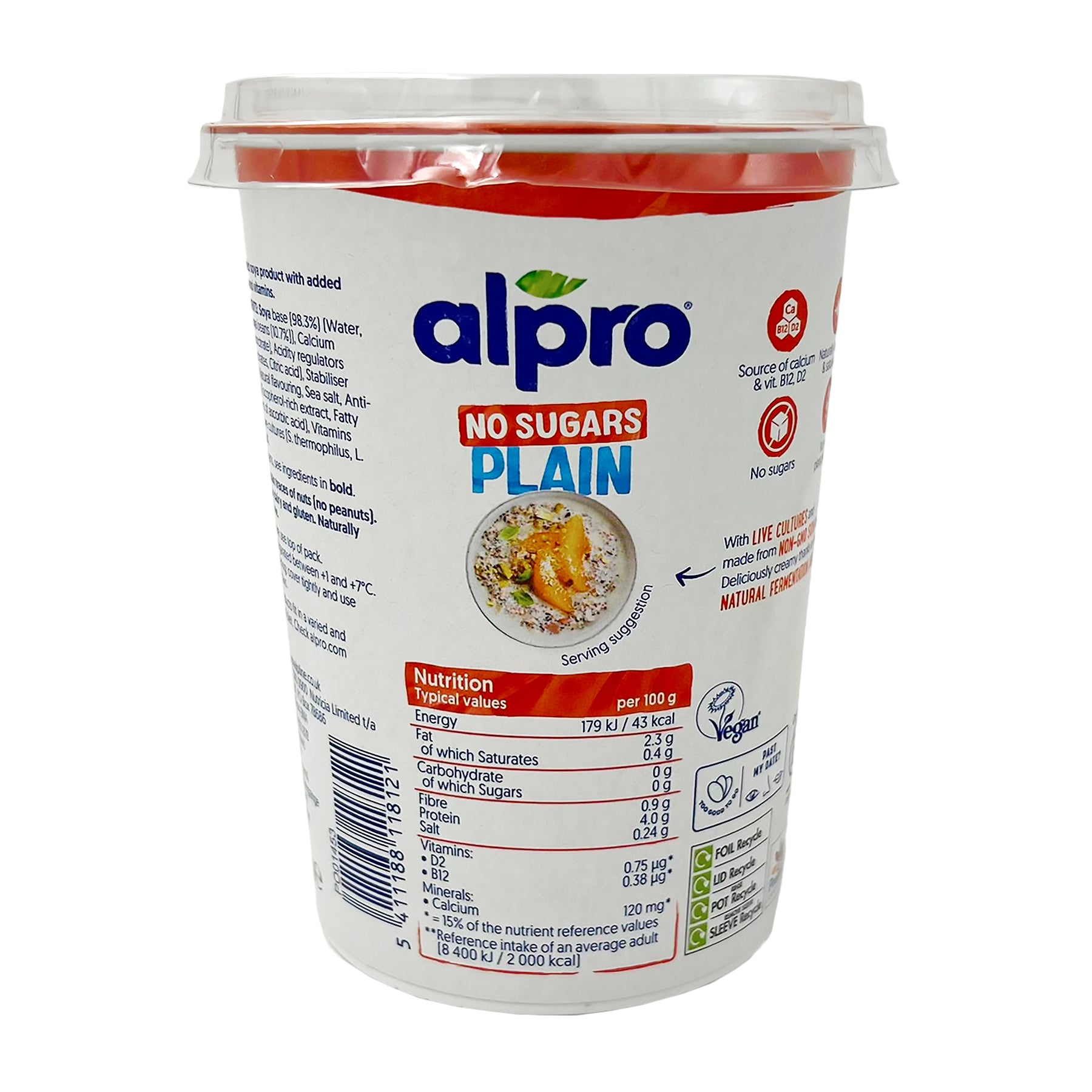 Alpro No Sugars Plain Yoghurt 500g – Atasco