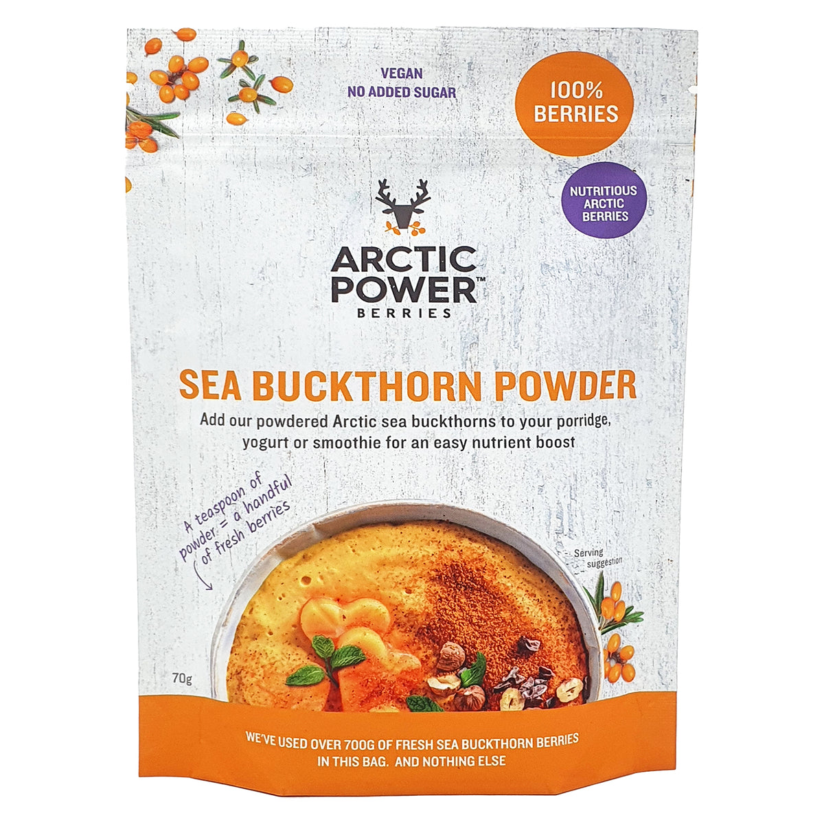 Arctic Power Berries Vegan and Gluten Free Sea Buckthorn Powder – Atasco