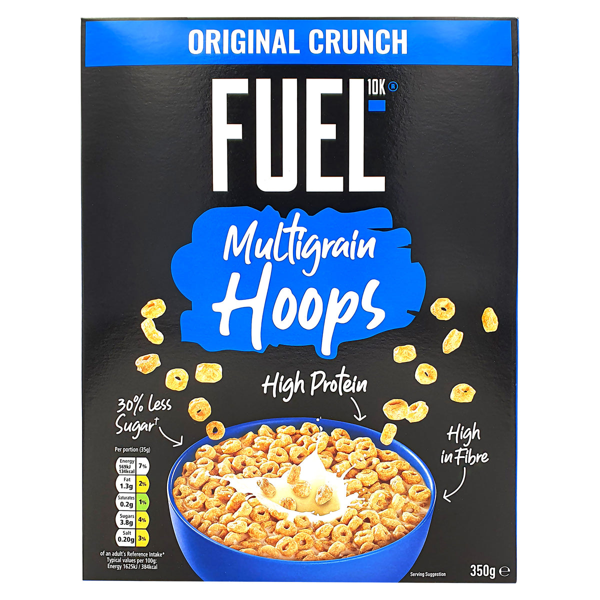 FUEL10K Original Crunch Multigrain Hoops High Protein Breakfast Cereal ...