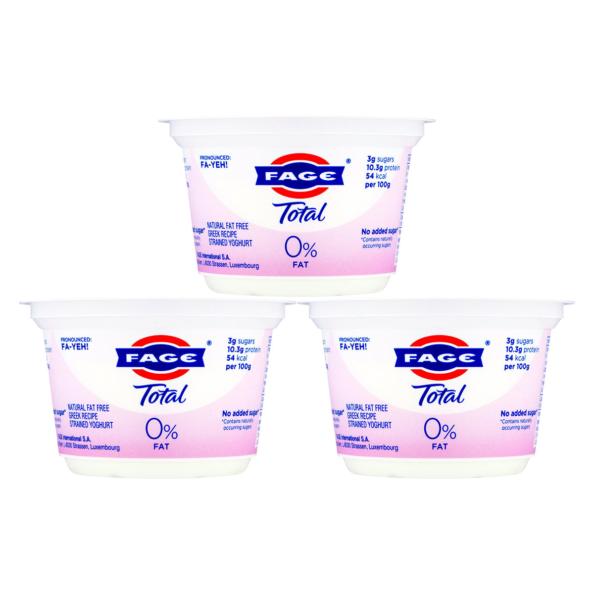 Fage Total 0 Percentage Fat Natural Greek Yogurt Bundle (150G X 3) – Atasco