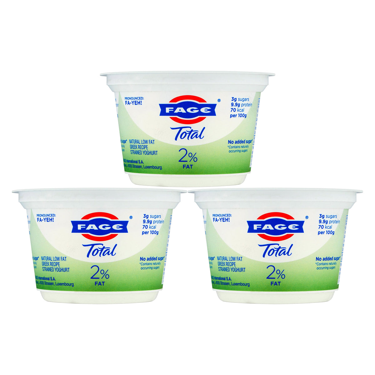 Fage Total 2 Percentage Fat Natural Greek Yogurt Bundle (150G X 3) – Atasco