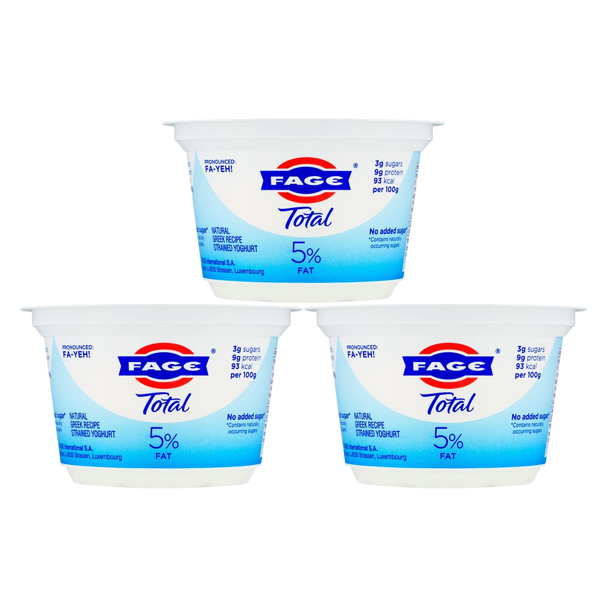 Fage Total 5 Percentage Fat Natural Greek Yogurt Bundle (150G X 3) – Atasco