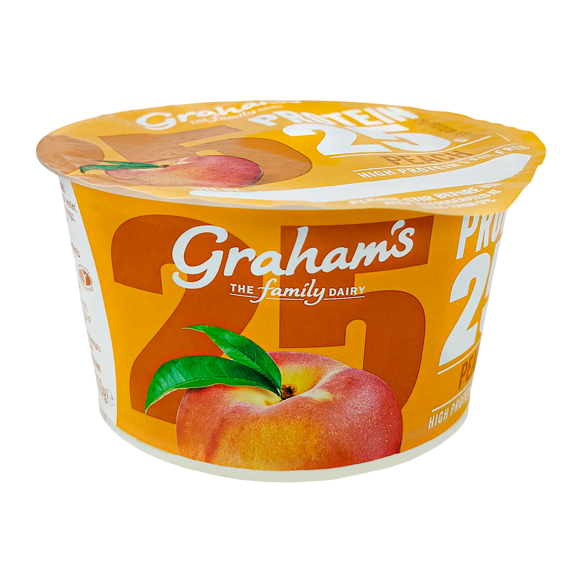 Grahams Family Dairy High Protein 25 Peach Yogurt – Atasco