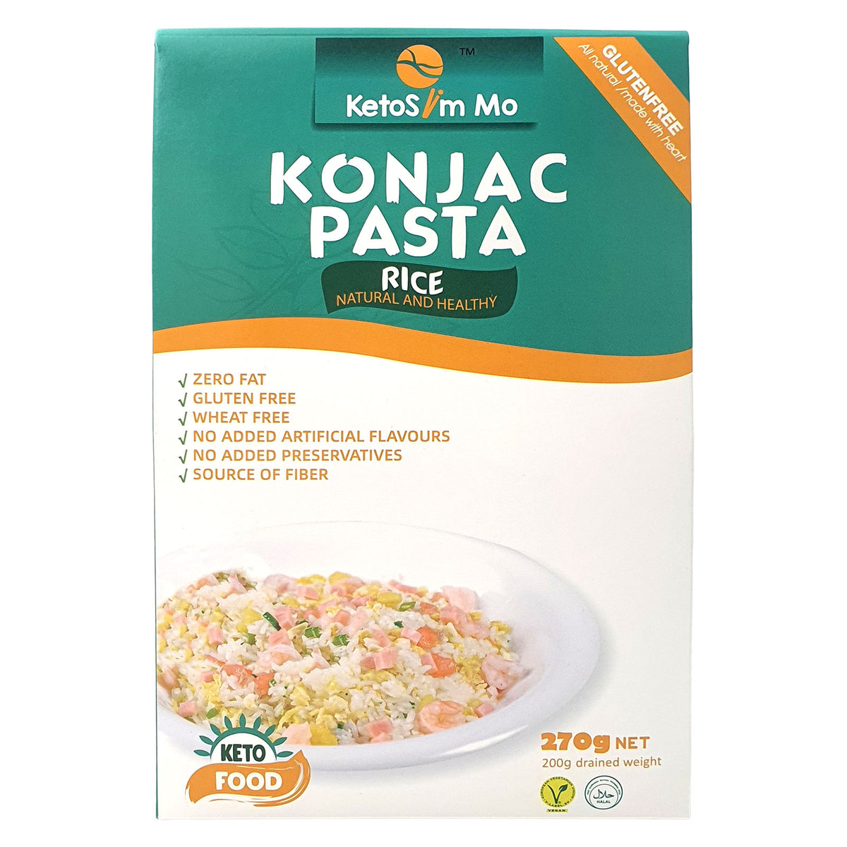 Keto Slim Mo Konjac Pasta Rice by Shears and Atasco - Halal