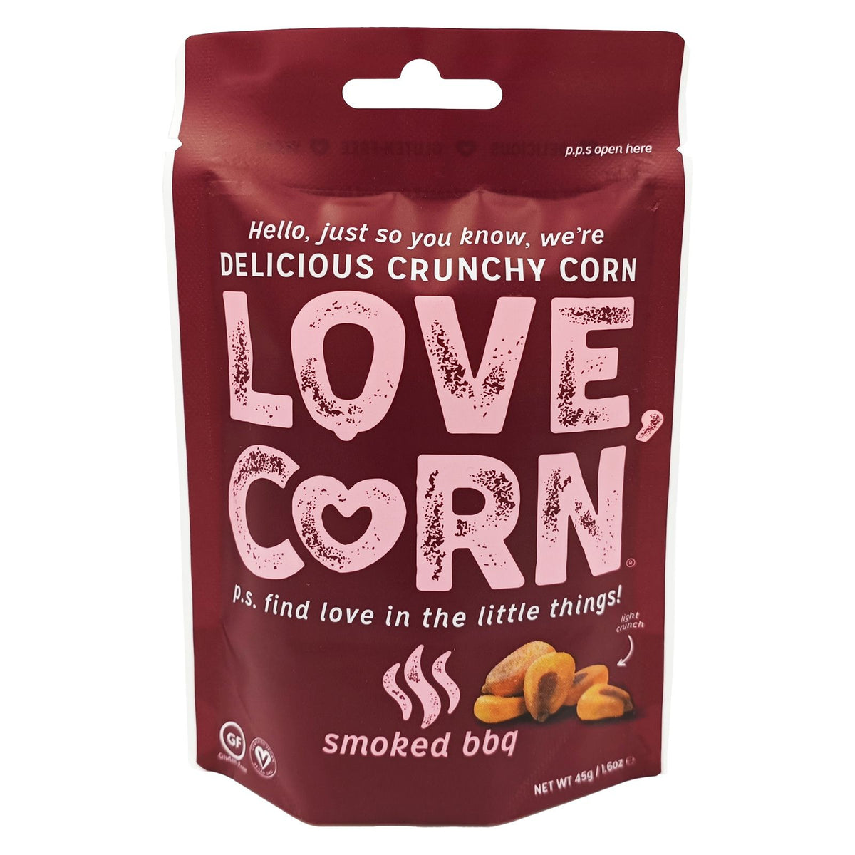 Love Corn Vegan Smoked Bbq Premium Crunchy Corn 45g – Atasco