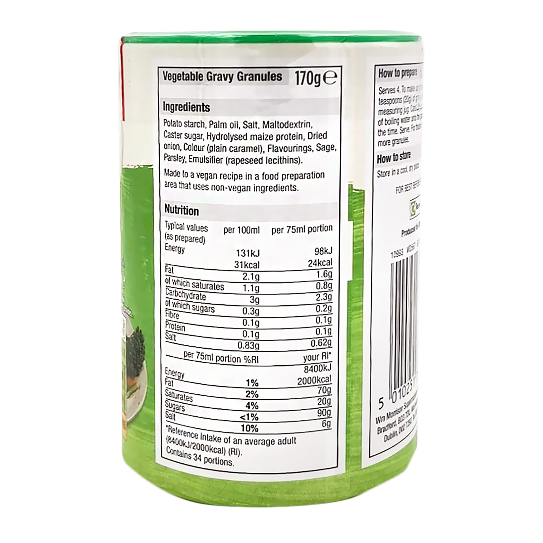 Morrisons Free from Gluten and Dairy Vegetable Gravy Granules 170g – Atasco