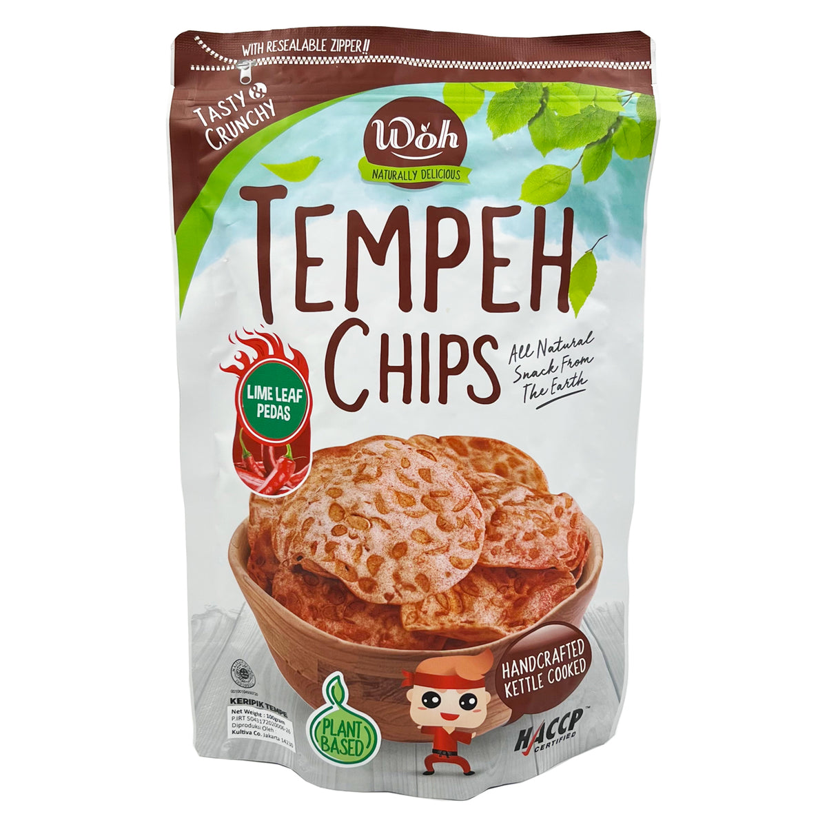Woh Handcrafted Tempeh Chips Spicy Lime Leaf By Shears – Atasco