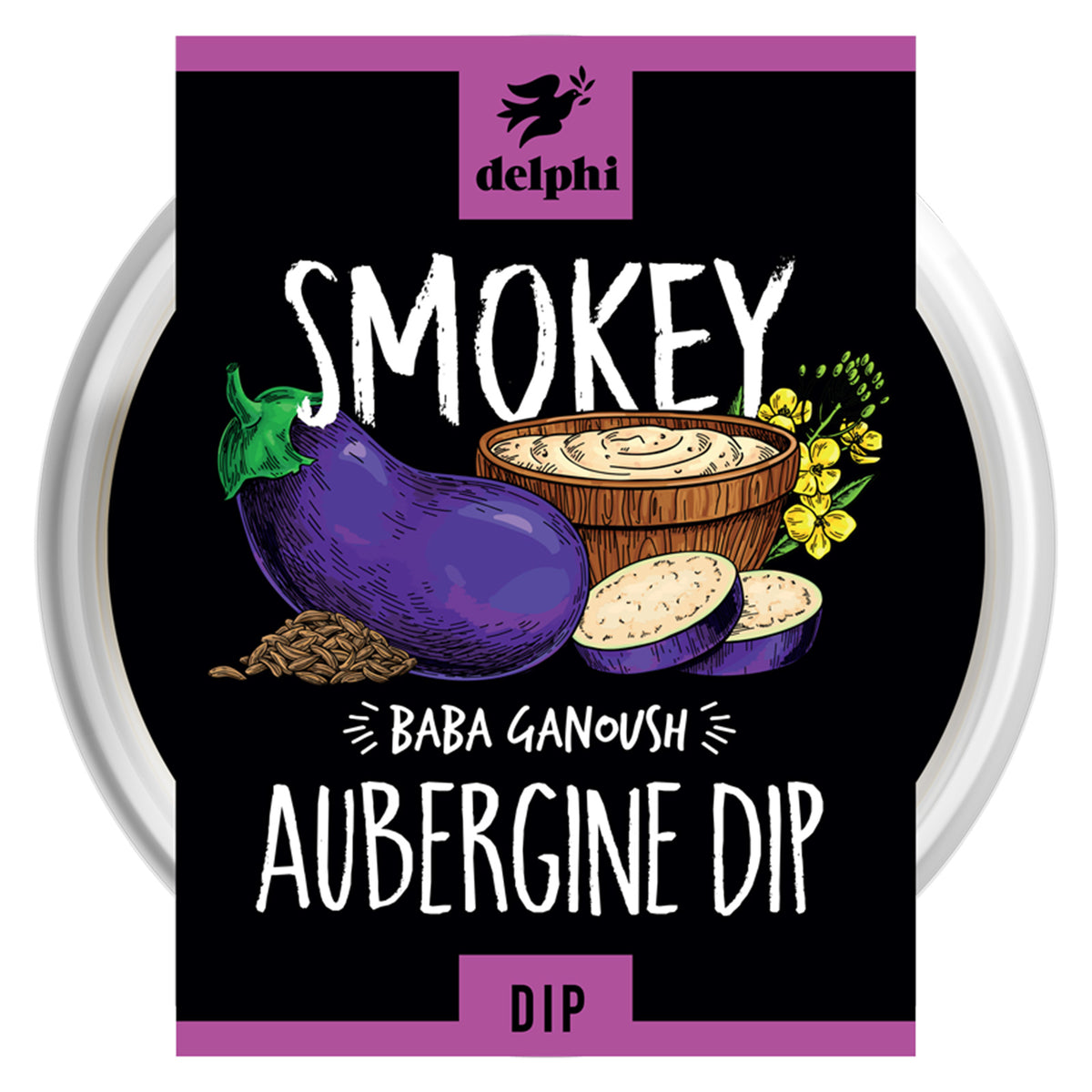 Delphi Fresh Aubergine Dip Gluten and Dairy Free Vegan – Atasco